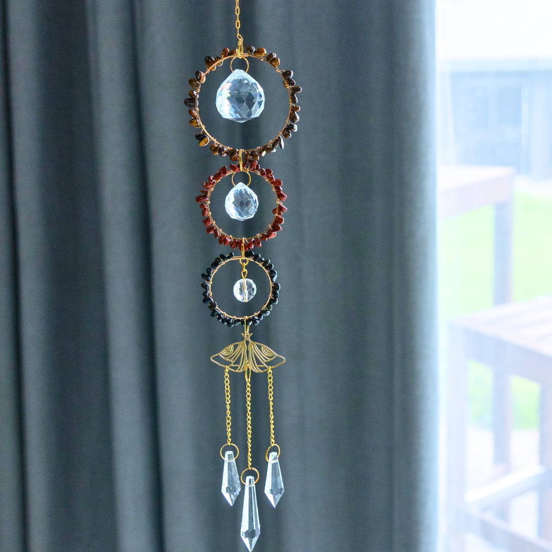 Solace Crystal Suncatcher Tiger Eye Red Jasper Obsidian · Ground · Pro – LUCYFOX Aus