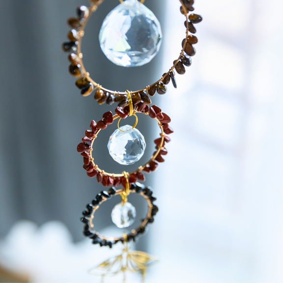 Solace Crystal Suncatcher Tiger Eye Red Jasper Obsidian · Ground · Pro – LUCYFOX Aus